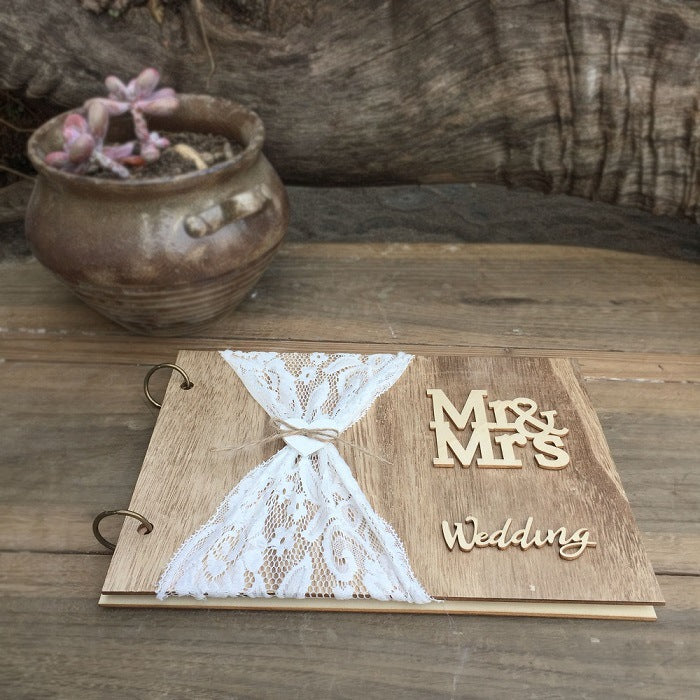 Mr Mrs. Wedding Guest Sign-In Book Wedding Autograph Book – Chendalize
